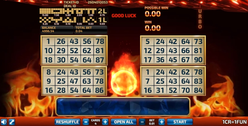Play Firestorm Bingo in Demo Mode for 100% Free